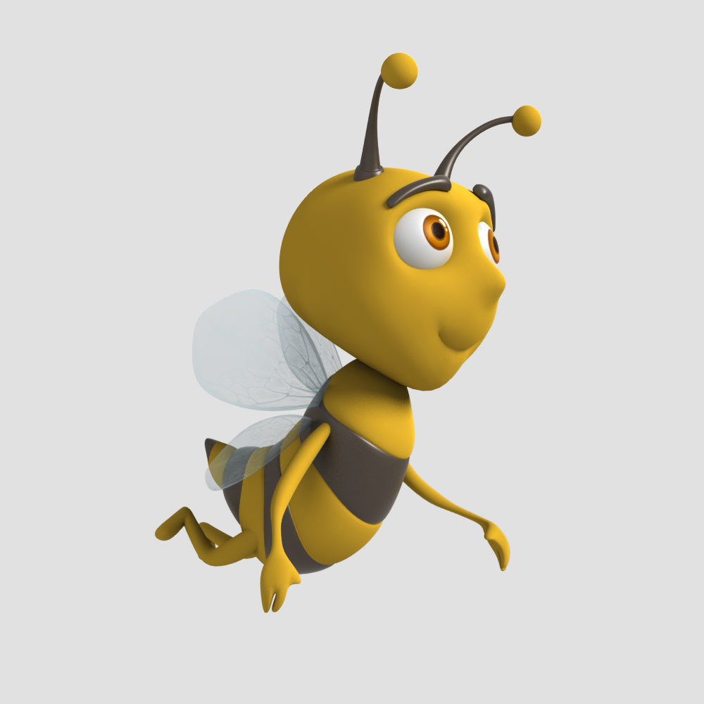 Bee character cartoon 3D model - TurboSquid 1529883