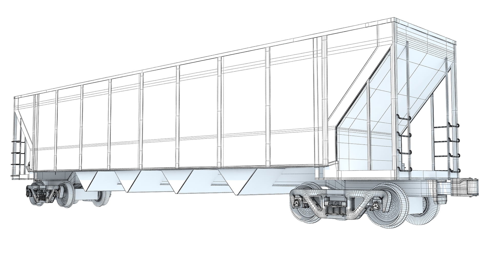 3D model railroad hopper car - TurboSquid 1530697