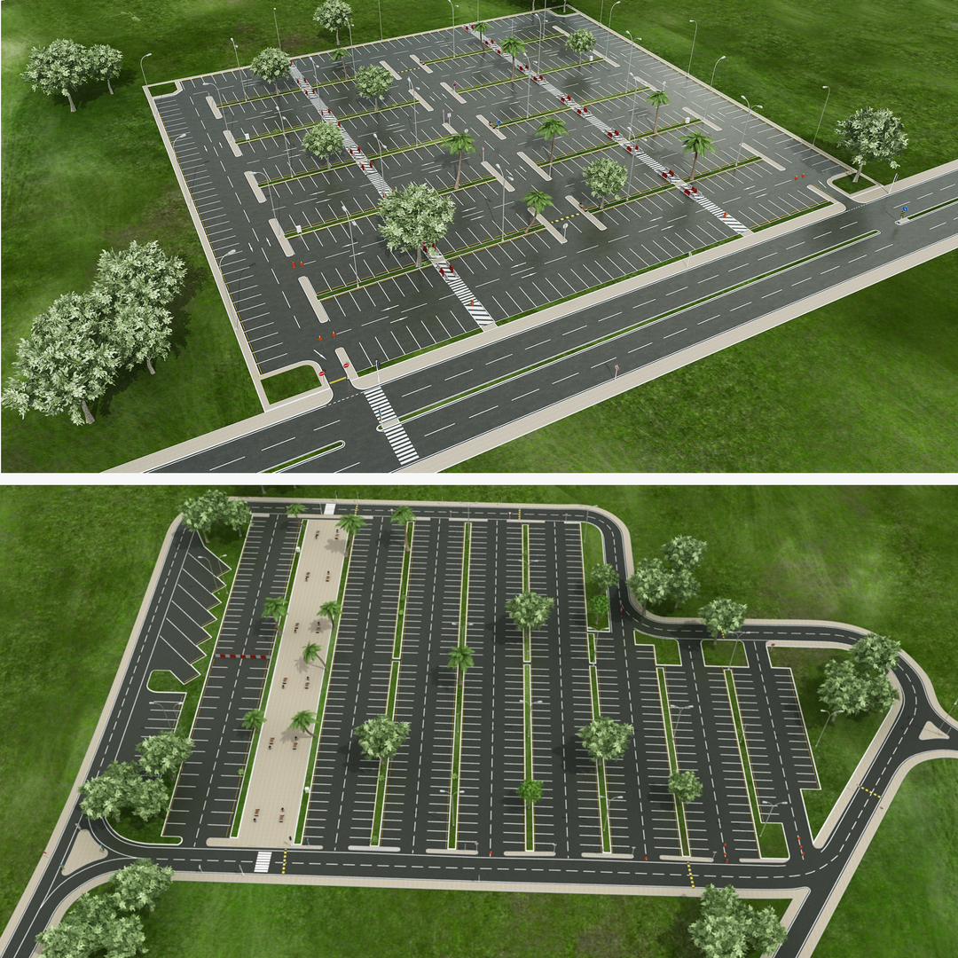 Car park 3D model - TurboSquid 1530832