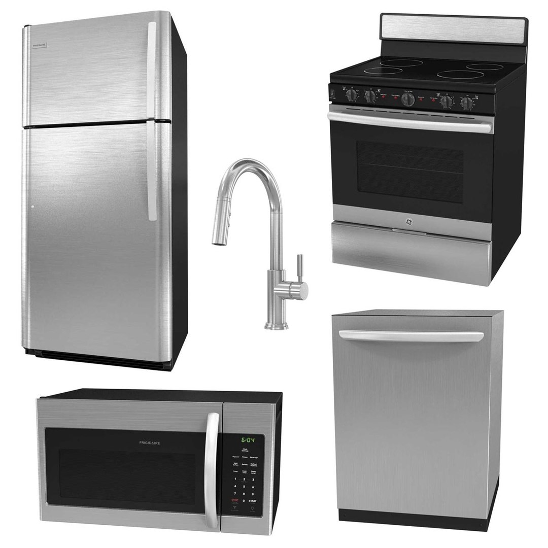 Kitchen appliances set 3D model - TurboSquid 1530955