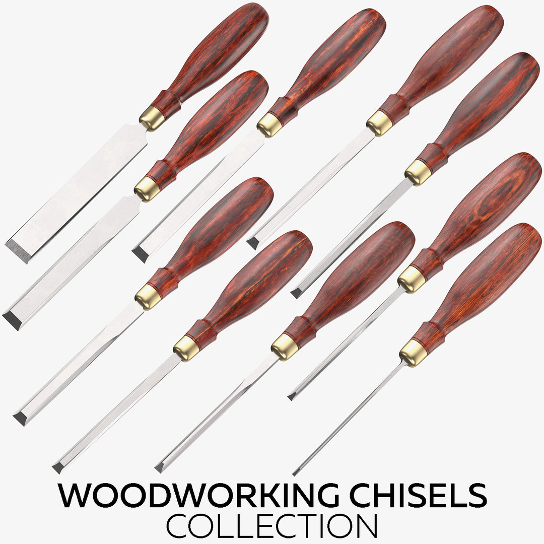 3D woodworking chisels model - TurboSquid 1531048