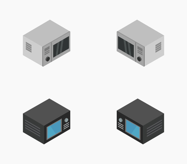 Shapes Encapsulated Postscript isometric oven microwave