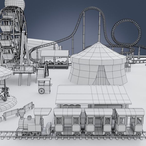 Amusement park 3D model - TurboSquid 1531084