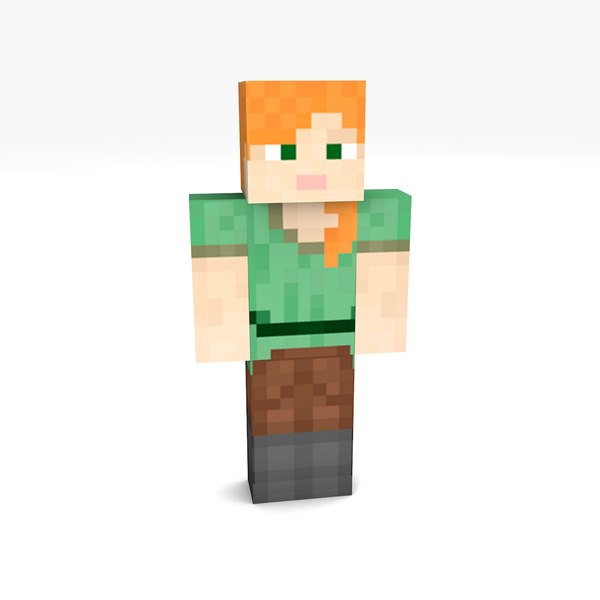 3D model minecraft alex rigged - TurboSquid 1531392