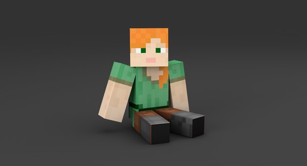 3D model minecraft alex rigged - TurboSquid 1531392