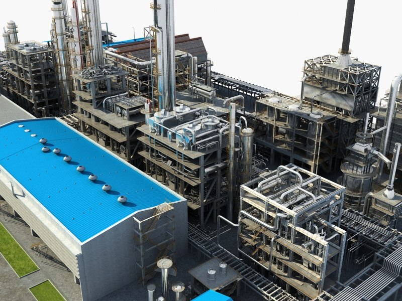 Refinery 3D model - TurboSquid 1531407