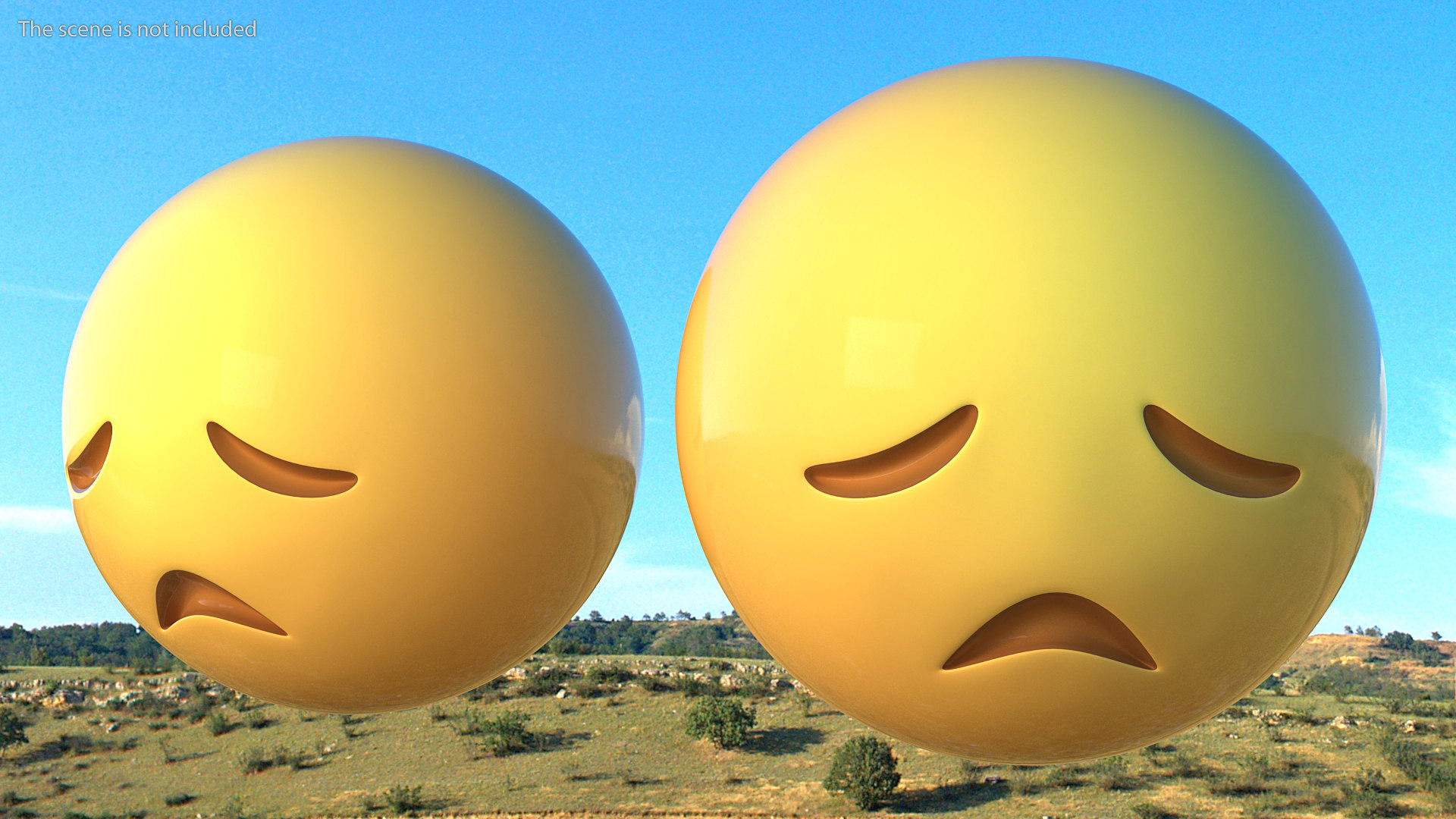 Disappointed face emoji 3D - TurboSquid 1531429