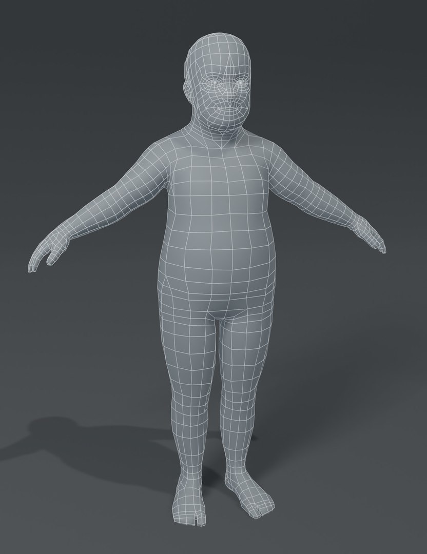 Fat boy kid child 3D model - TurboSquid 1531568