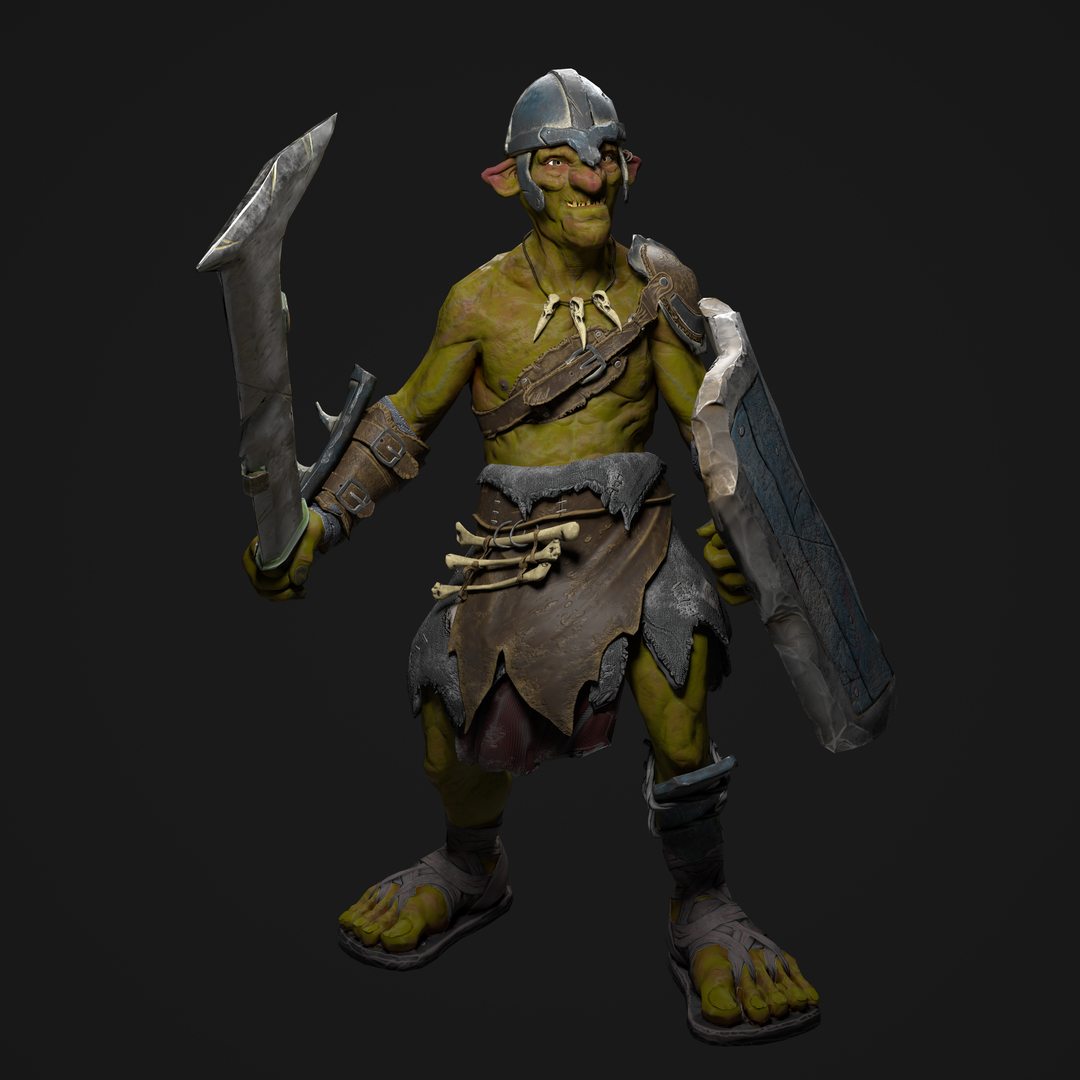 Goblin fighter character 3D model - TurboSquid 1531731