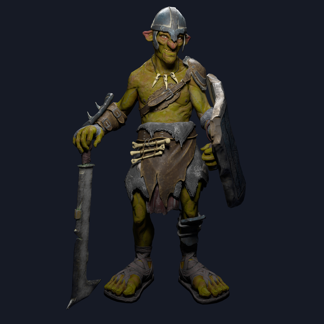 Goblin fighter character 3D model - TurboSquid 1531731