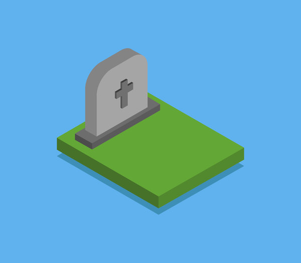 Shapes Encapsulated Postscript gravestone isometric grave