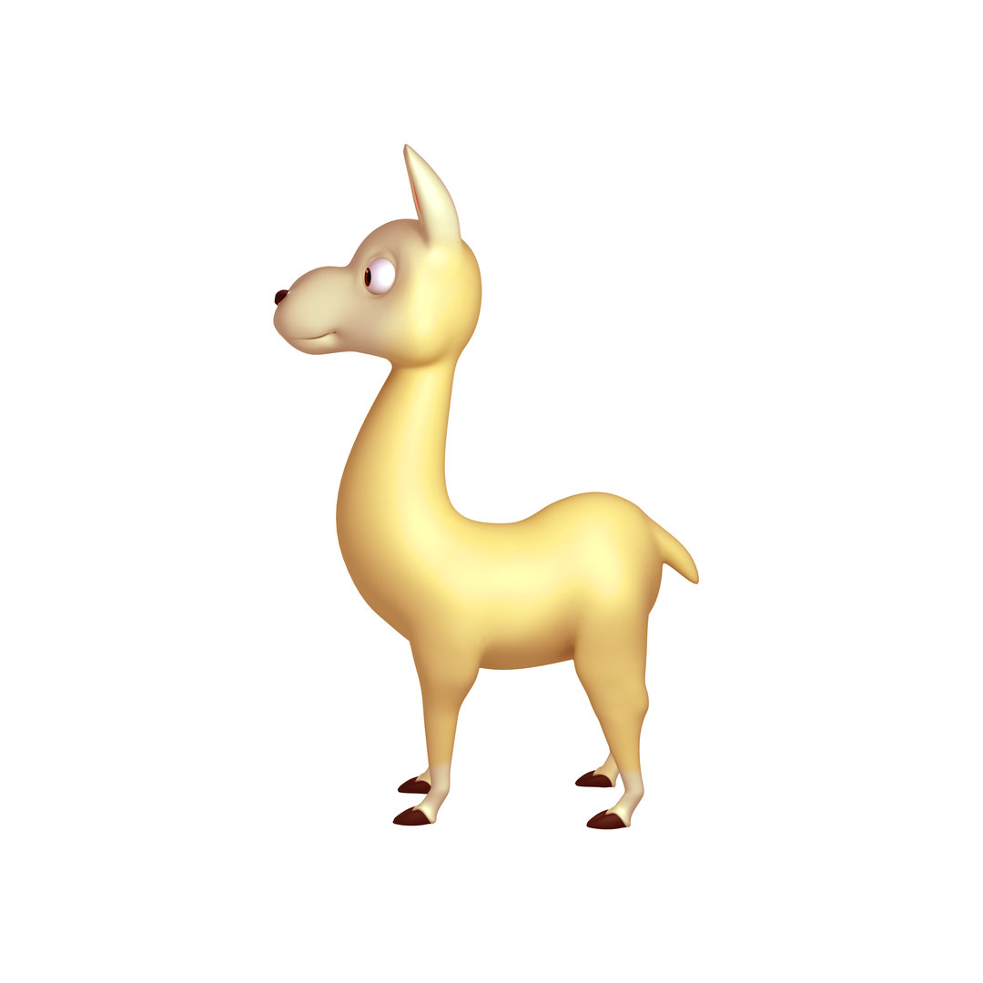 Llama cartoon 3D model - TurboSquid 1531792