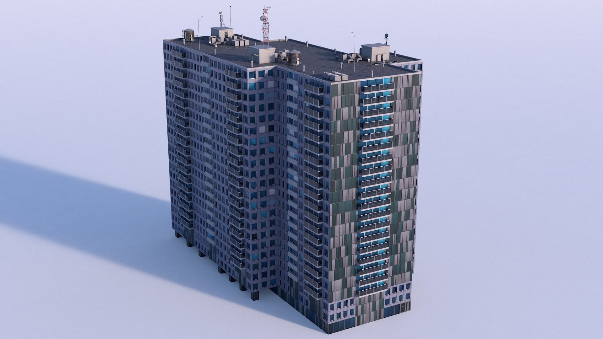 Skyscraper building 20 3D model - TurboSquid 1531875