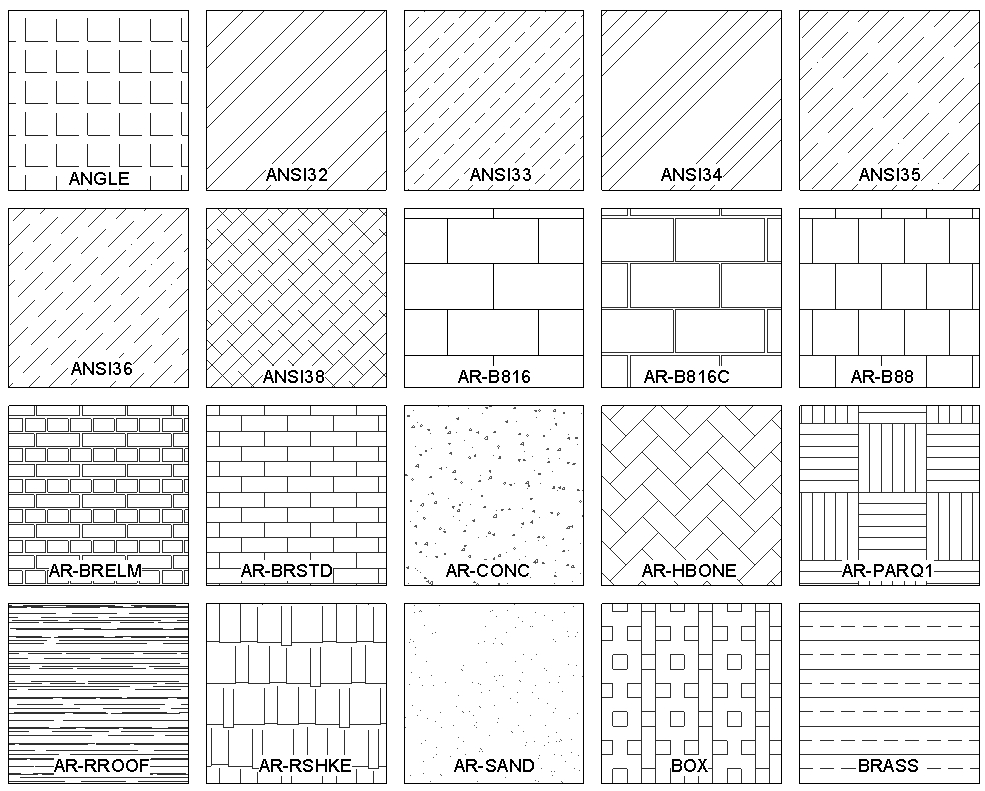 Materials revit hatch pattern