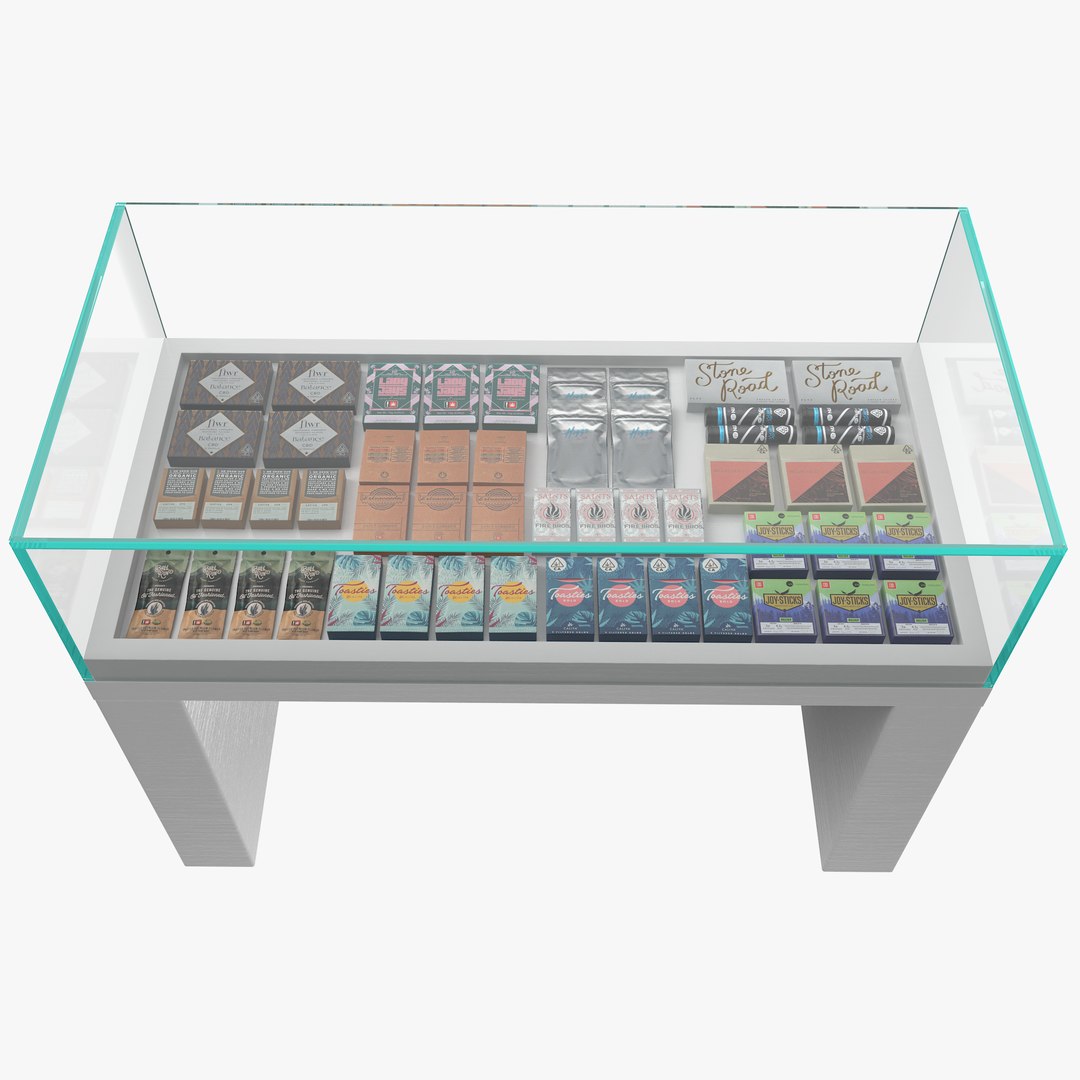 Cannabis preroll joints display 3D model - TurboSquid 1531859