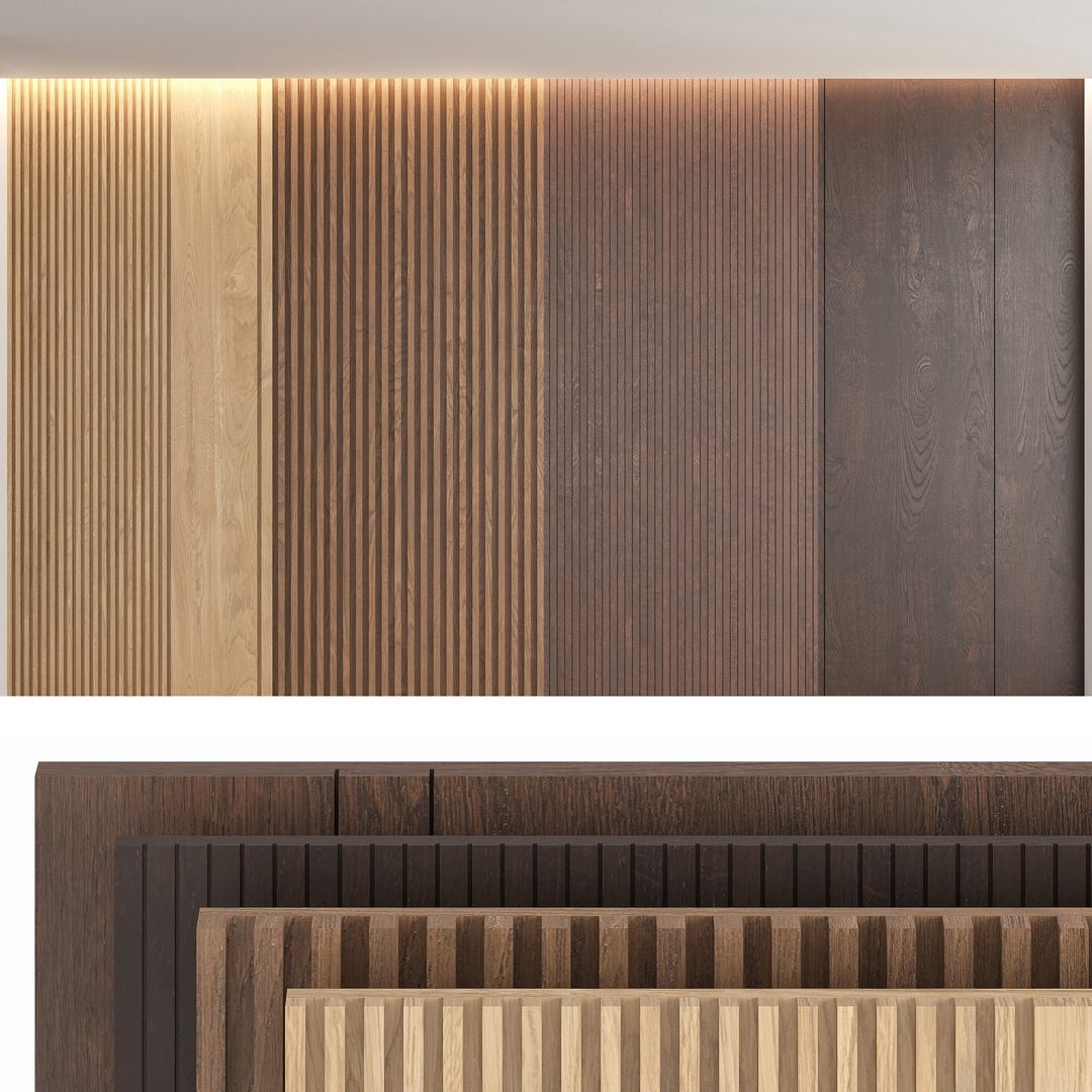 Wood wall panels 3D model - TurboSquid 1532209