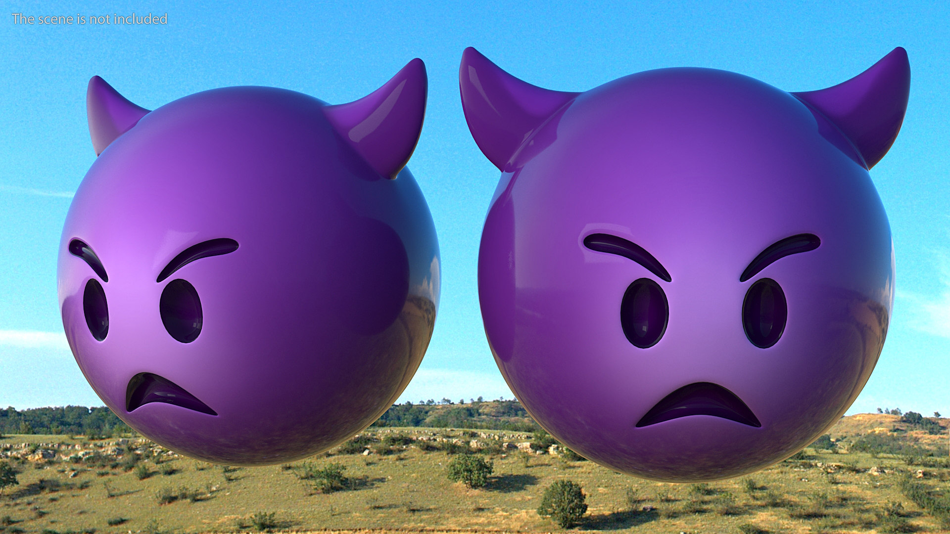 Angry devil emoji 3D - TurboSquid 1532344