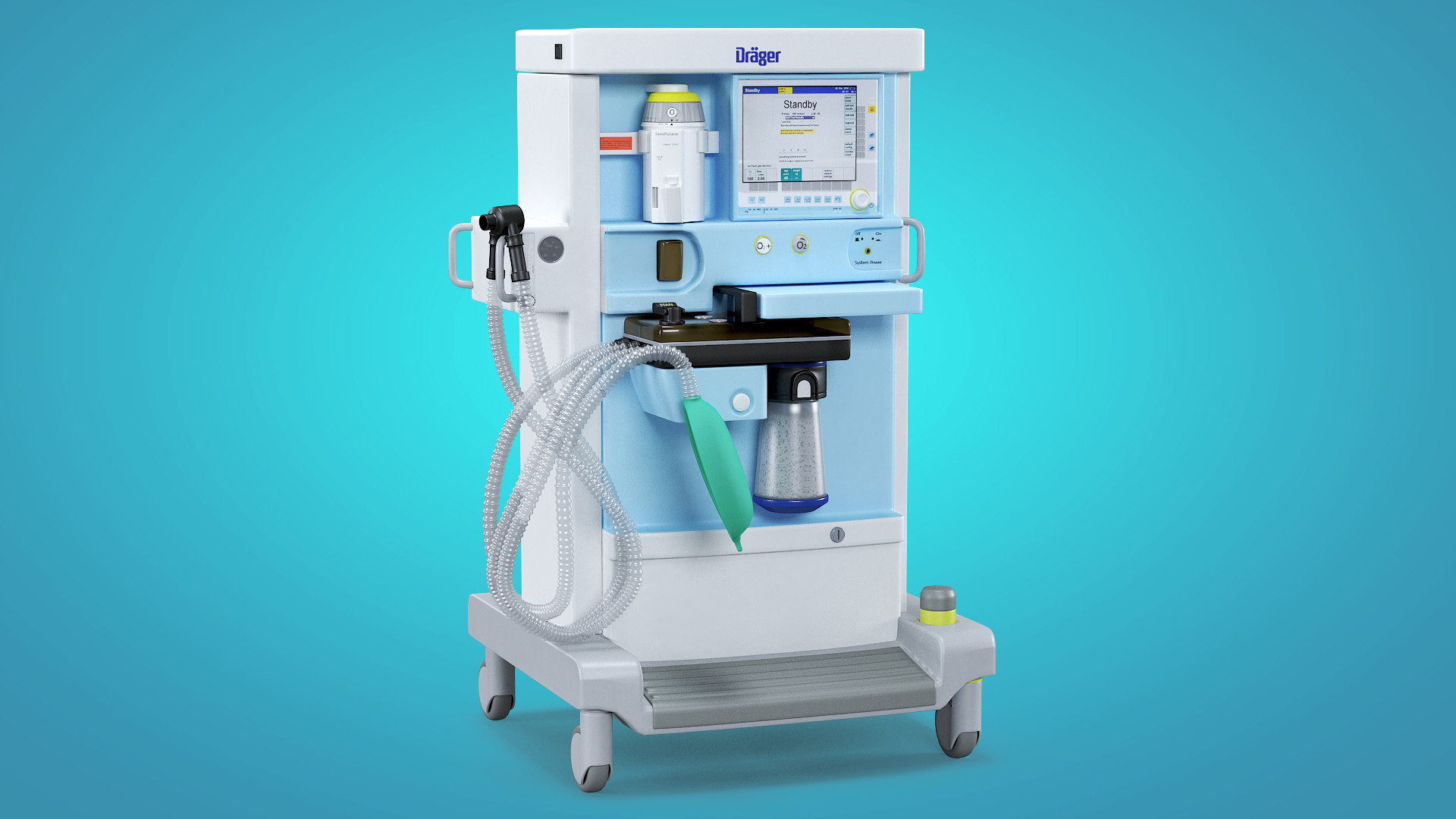 3D anesthesia machine drager primus - TurboSquid 1532557