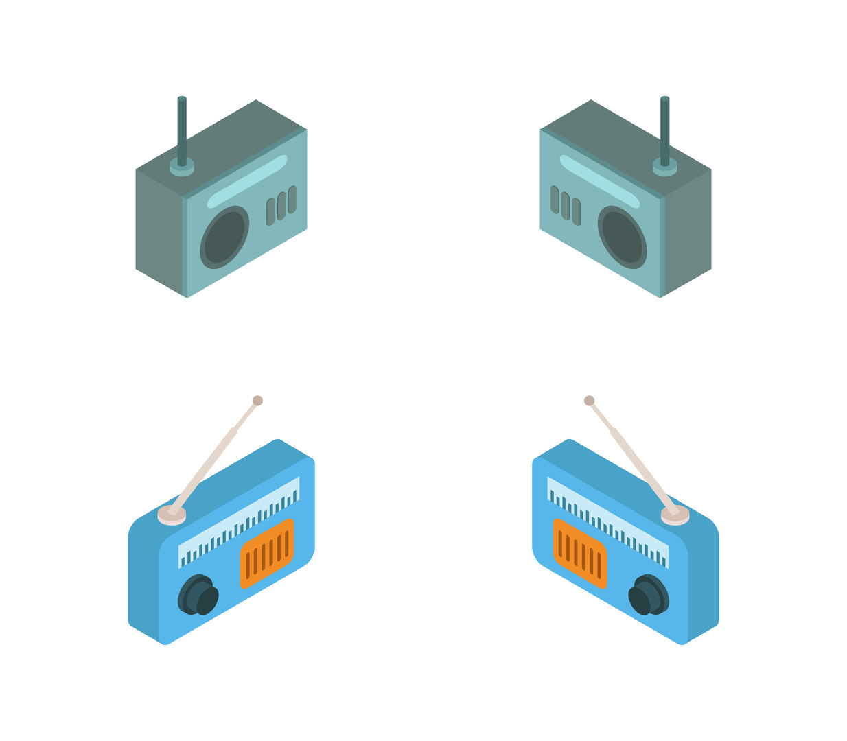 Shapes Encapsulated Postscript isometric radio vector