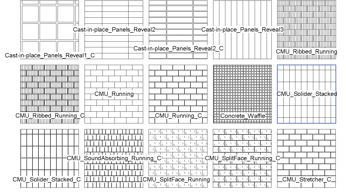 Materials revit hatch patterns