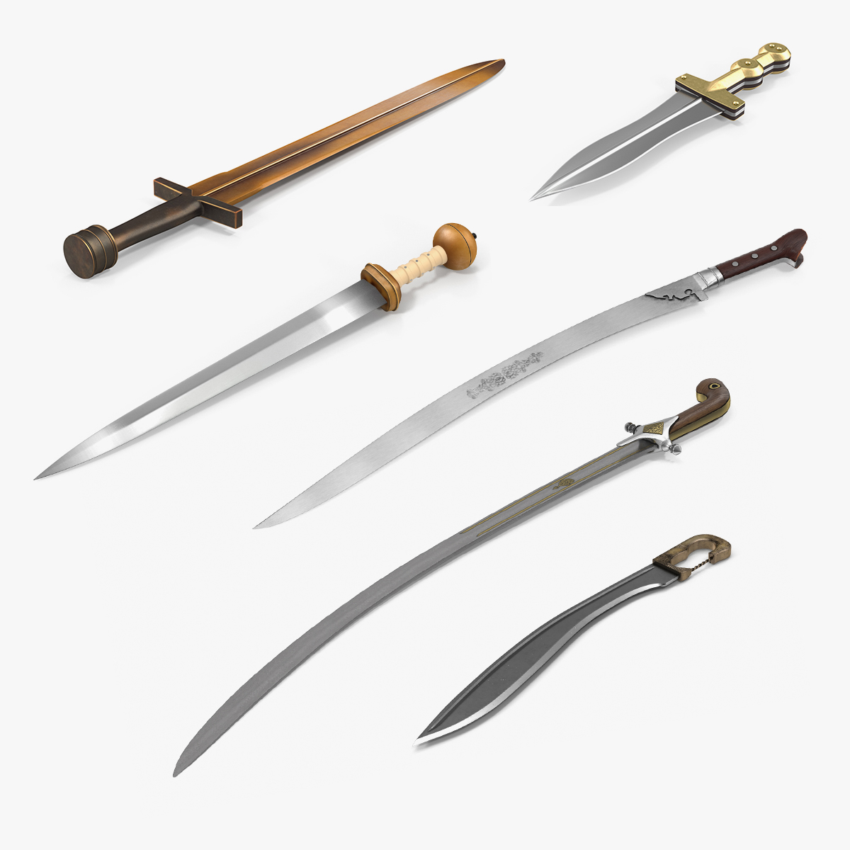 Ancient swords 3D model - TurboSquid 1532907