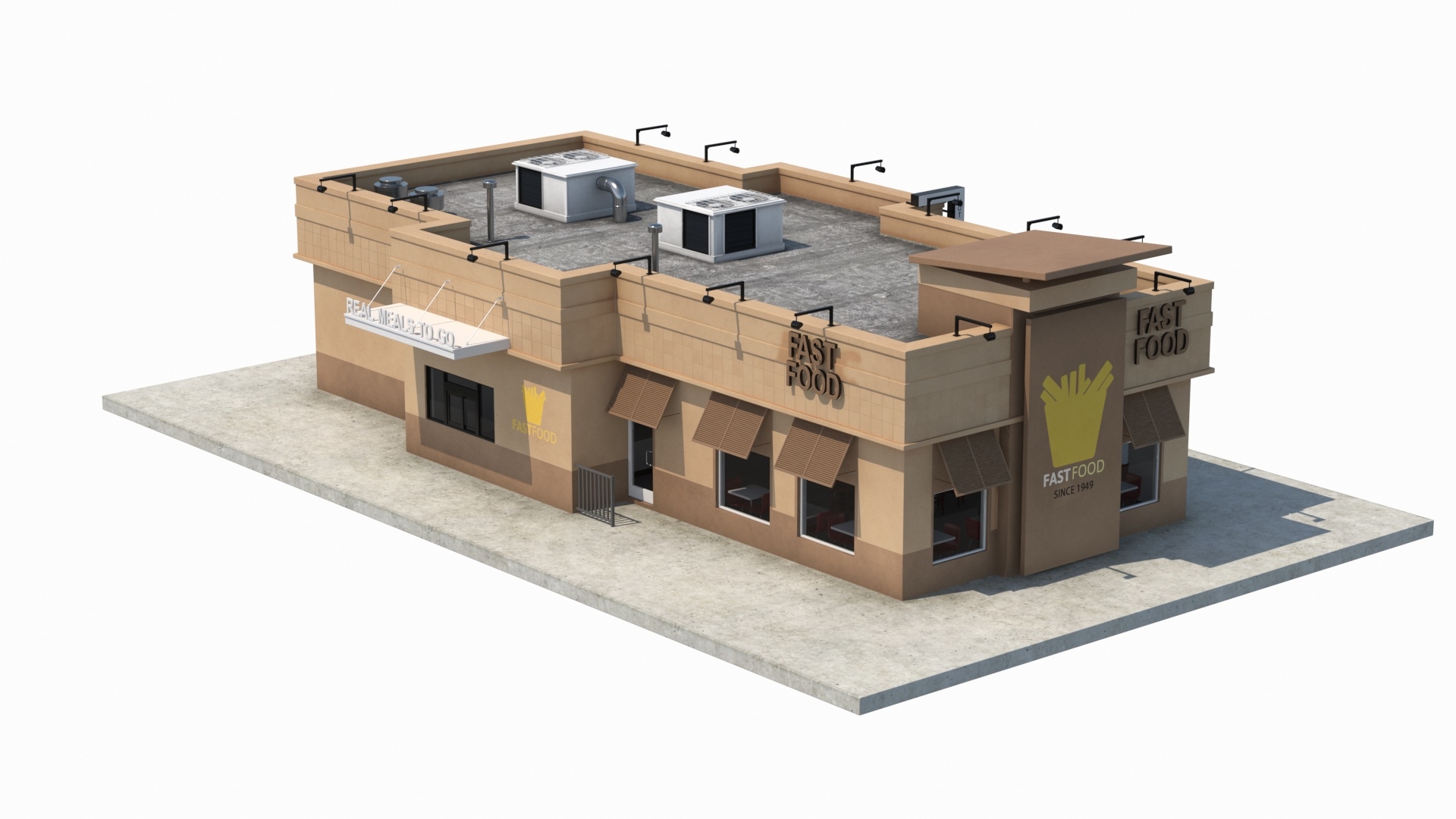 3D fast food restaurants - TurboSquid 1532976