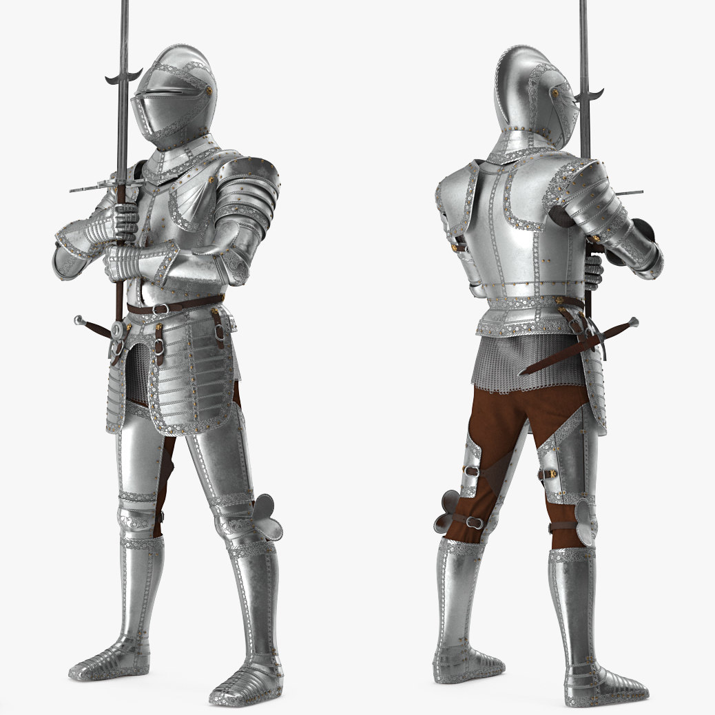 Polished plate armor zweihander model - TurboSquid 1533044