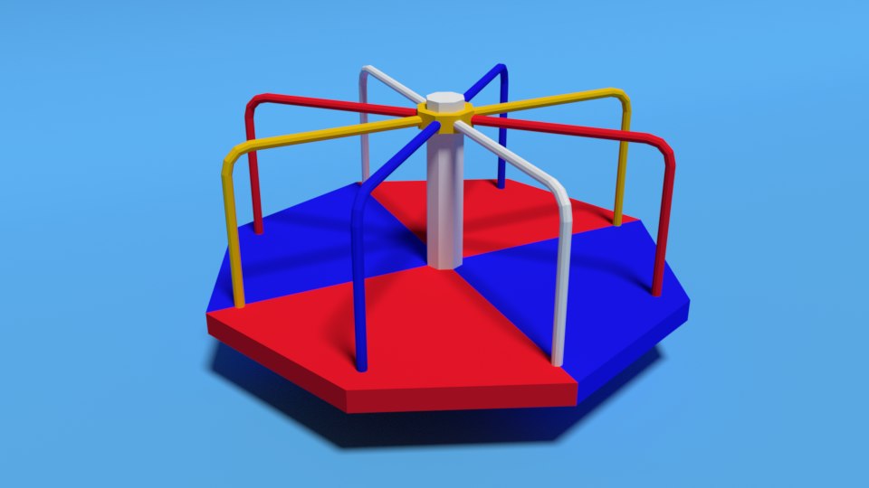 Playground roundabout 3D model - TurboSquid 1533239
