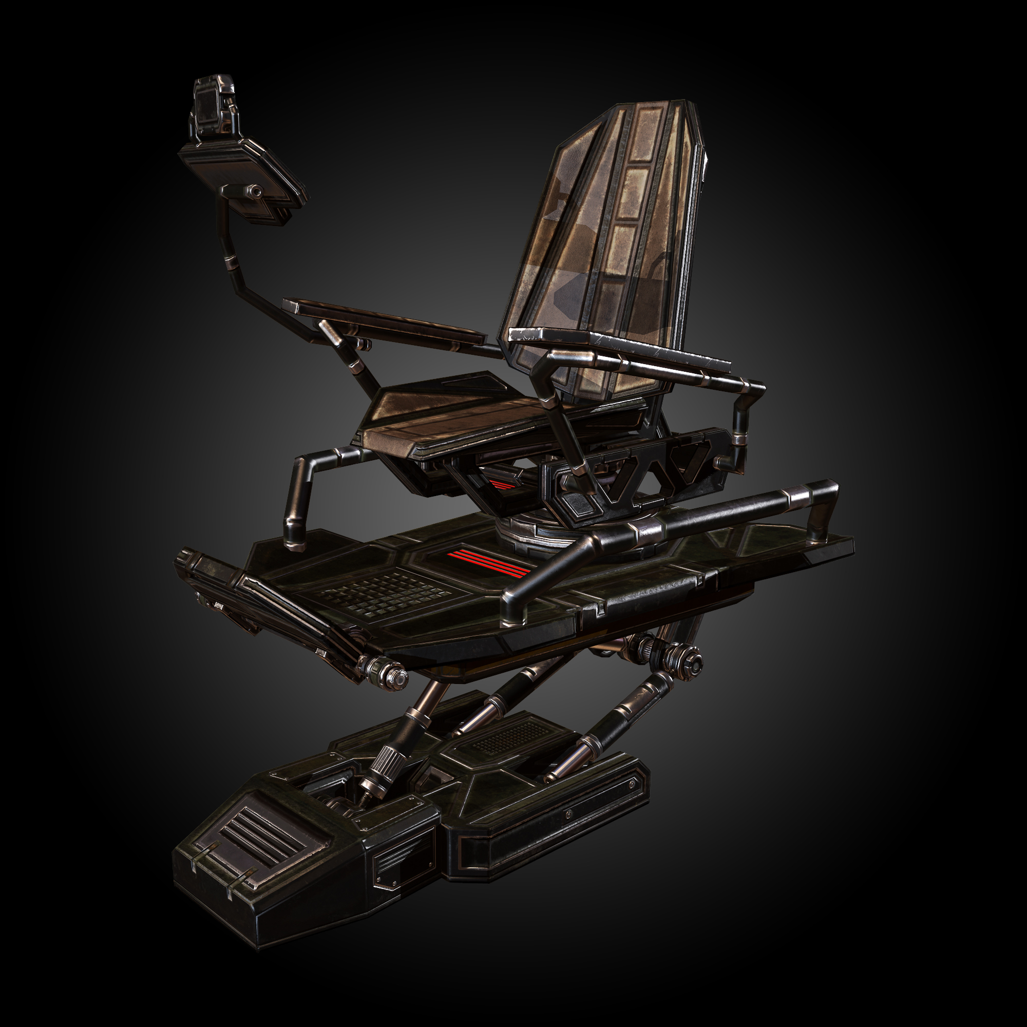 3D cockpit chair b - TurboSquid 1533348