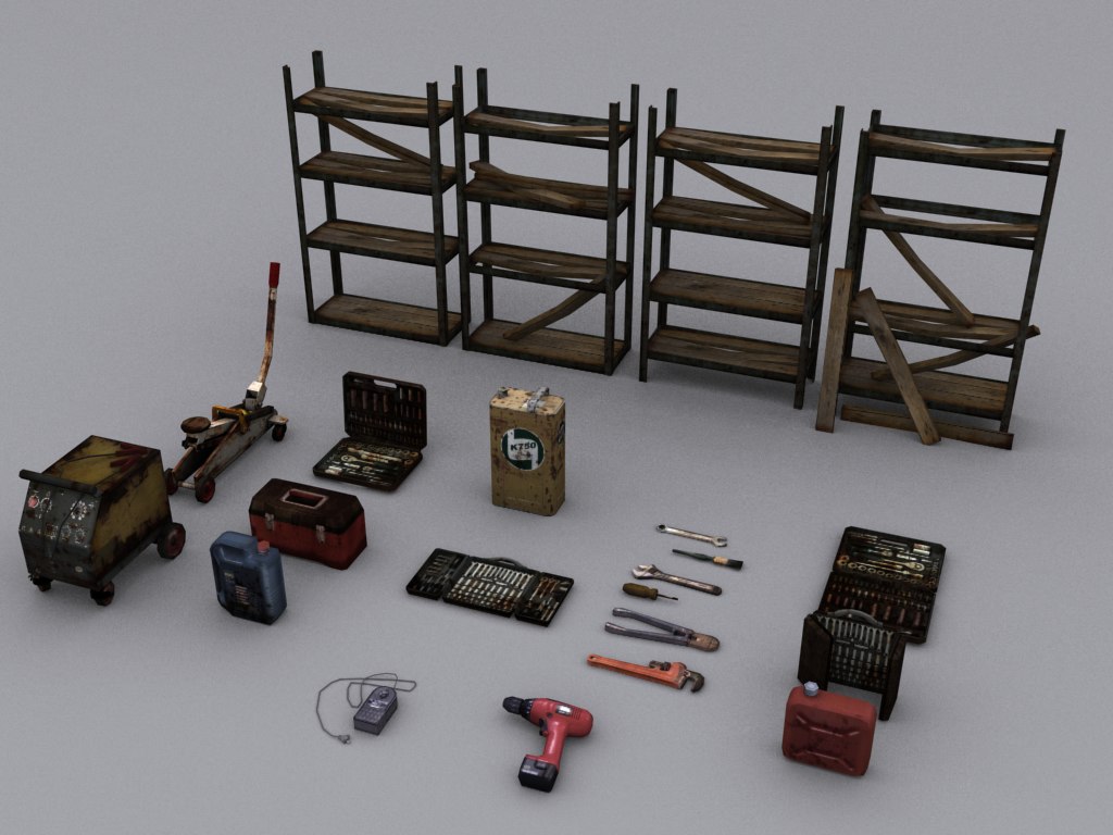 3D tools pack assets sets model - TurboSquid 1533323