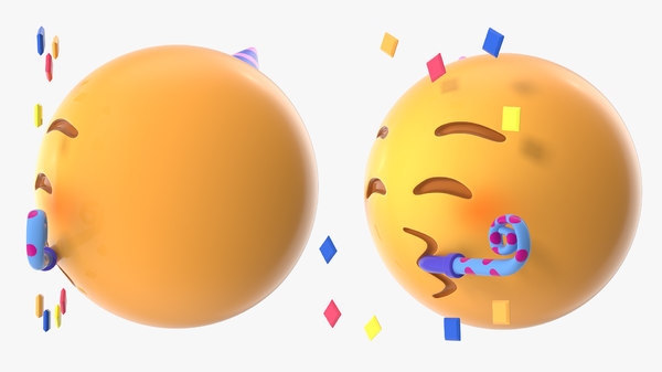 3D party face emoji - TurboSquid 1533411