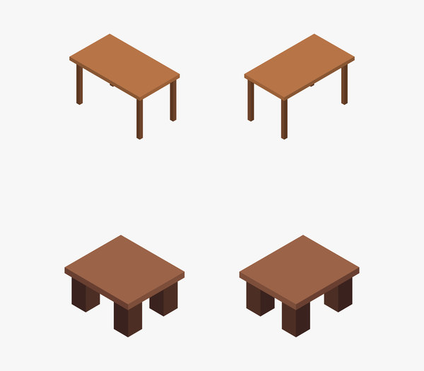 Shapes Encapsulated Postscript isometric table vector