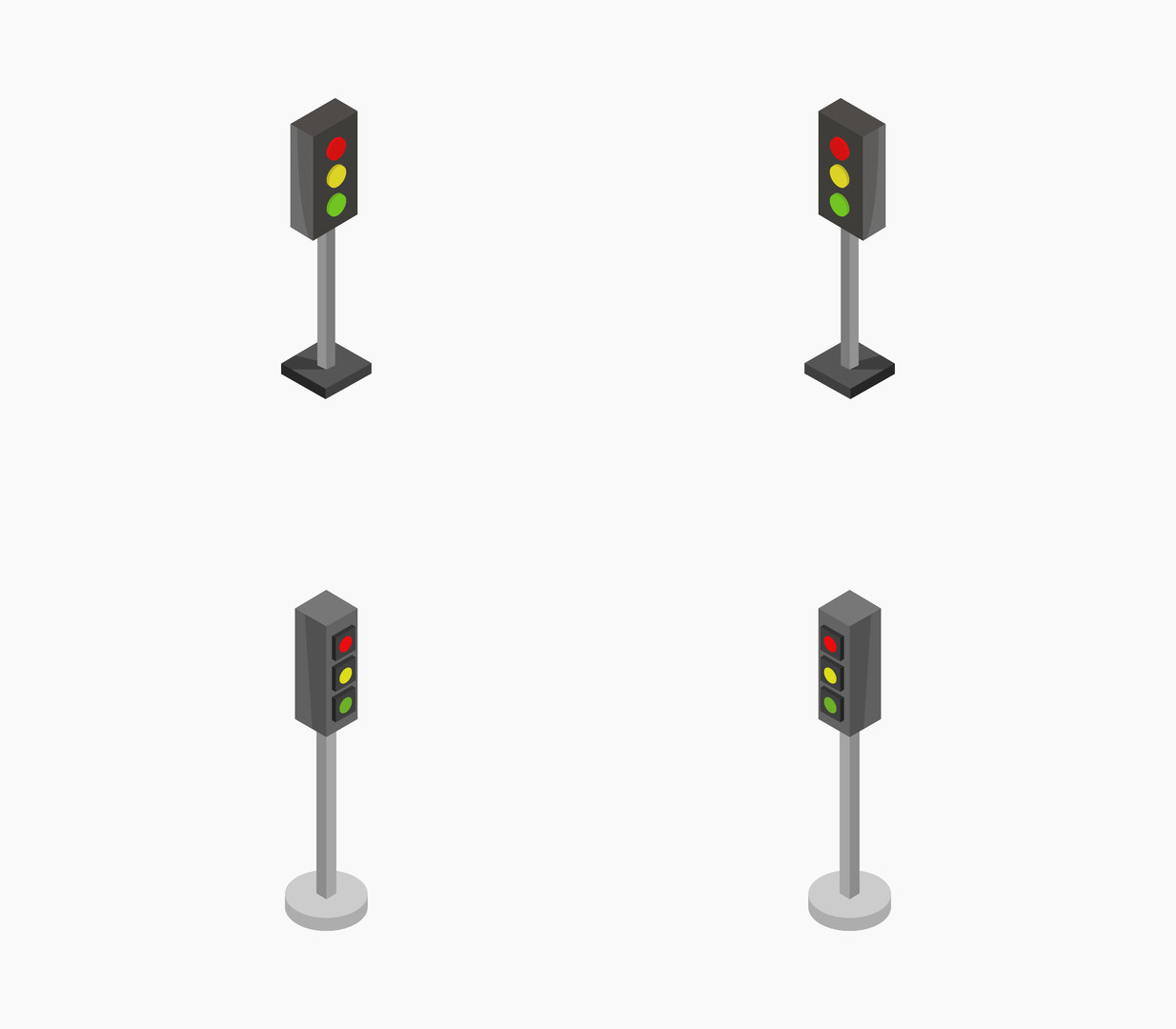 Shapes Encapsulated Postscript isometric traffic light