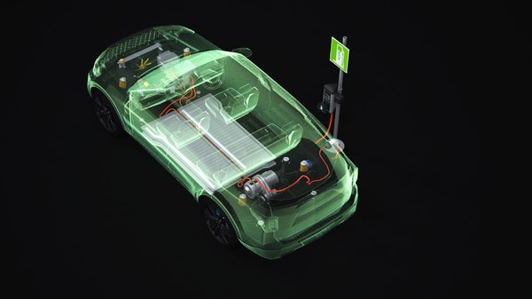 4x4 hybrid chargepoint x-ray 3D model - TurboSquid 1533890