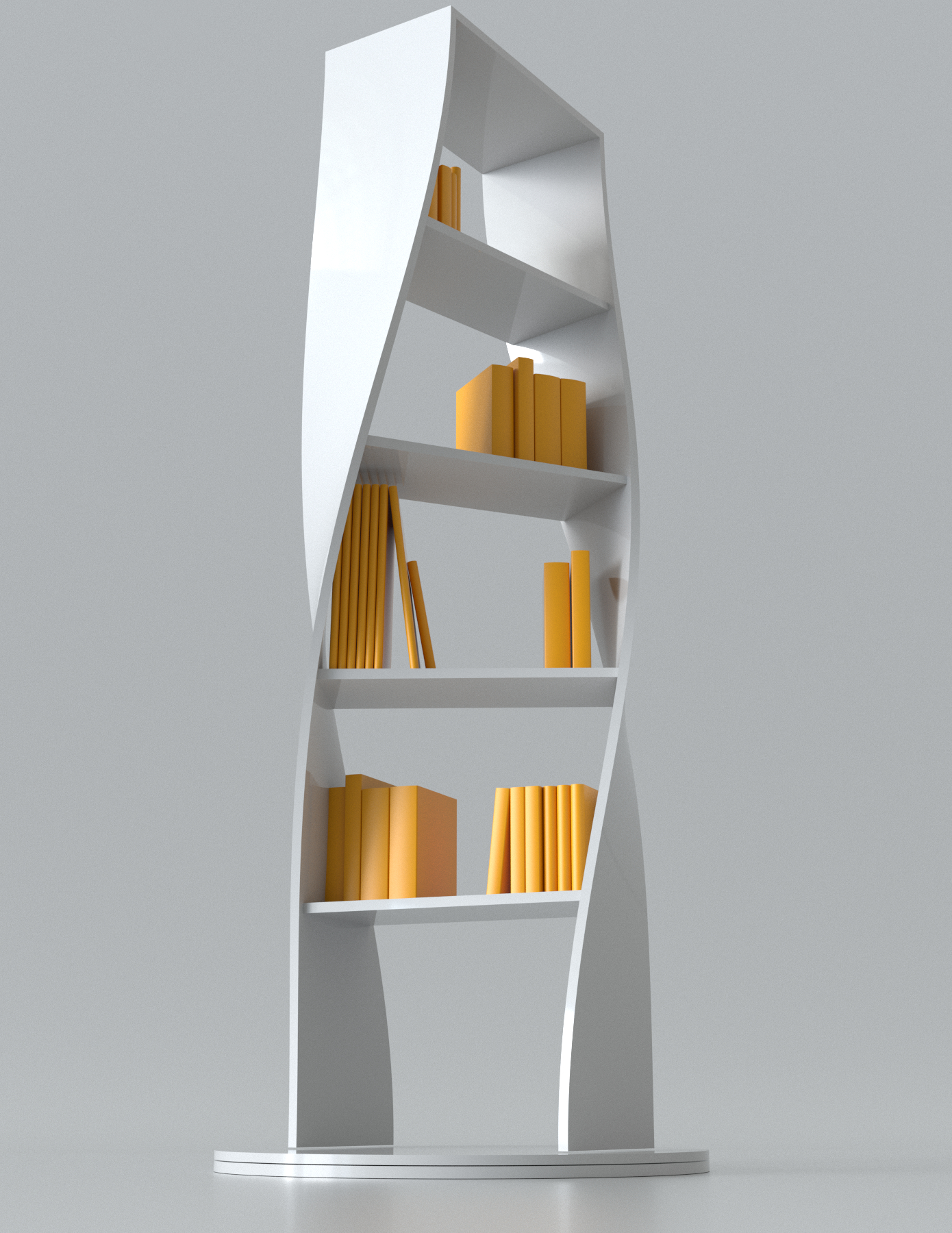 3D books modern shelf model - TurboSquid 1534112