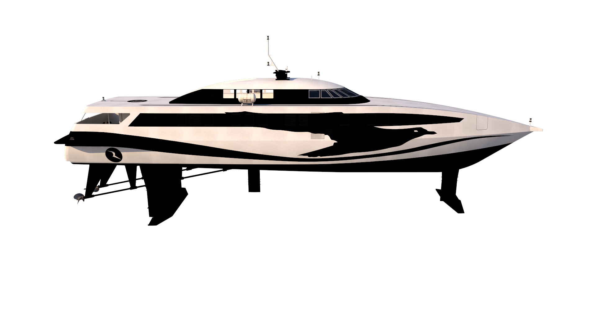 3D passenger hydrofoil boat model - TurboSquid 1534243