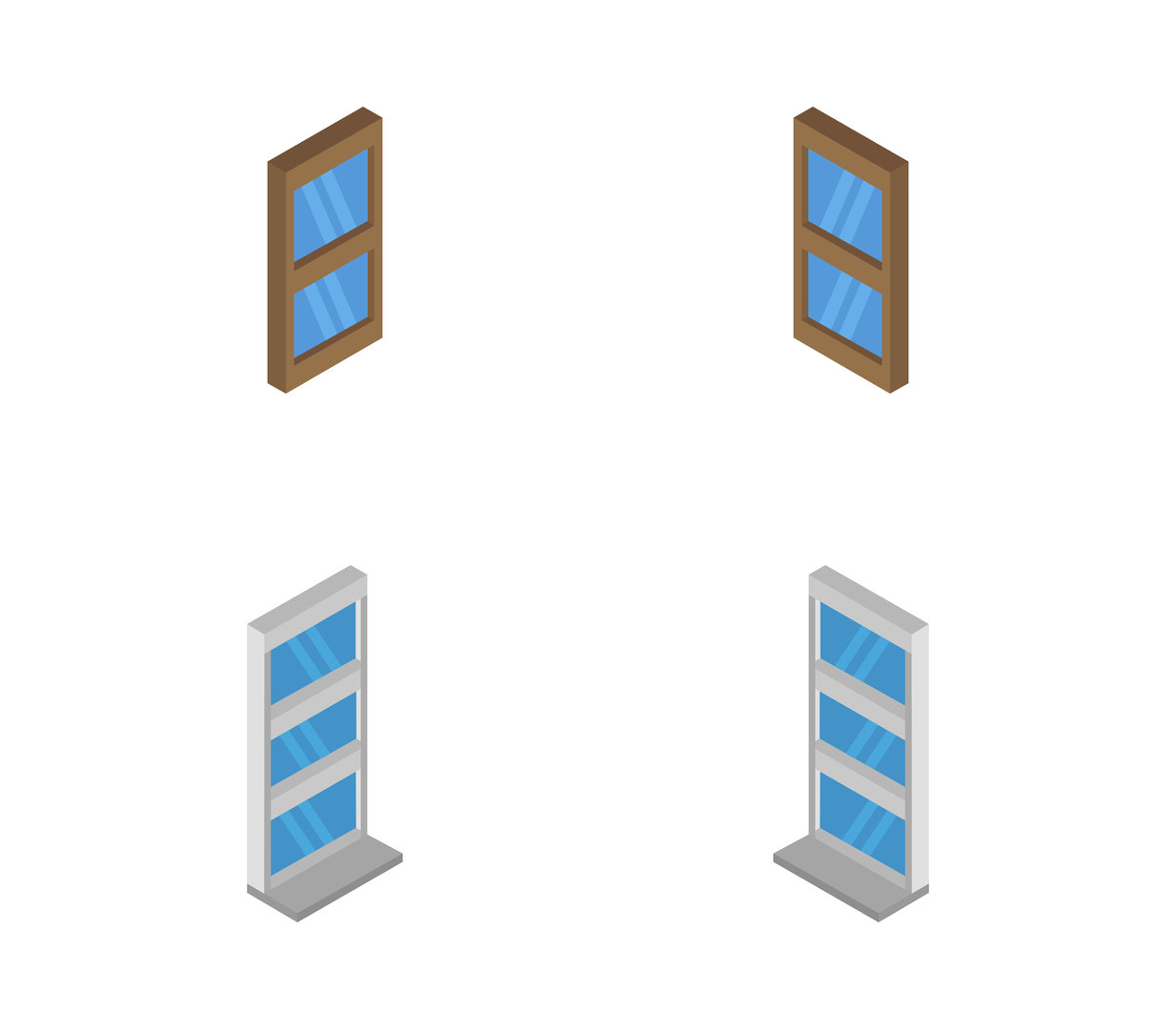 Shapes Encapsulated Postscript isometric window vector