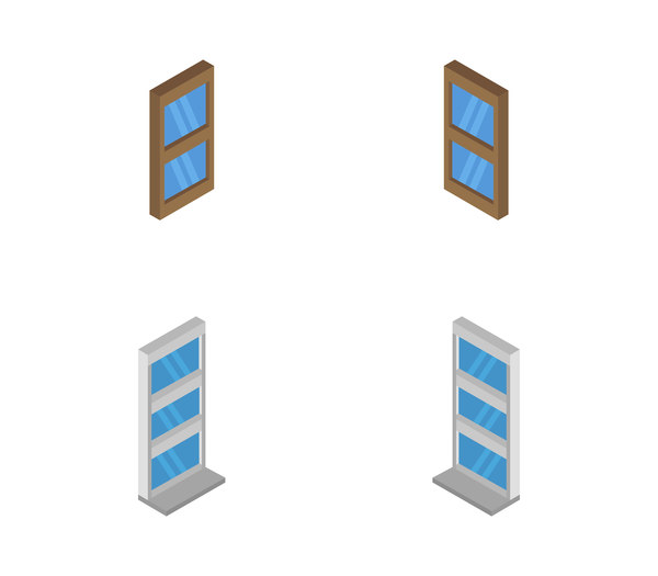 Shapes Encapsulated Postscript isometric window vector