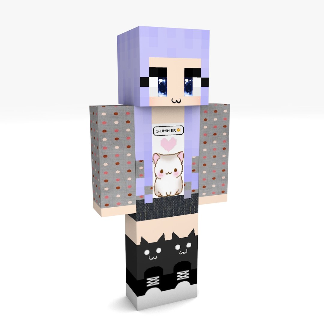 3D minecraft girl 2 rigged model - TurboSquid 1534444