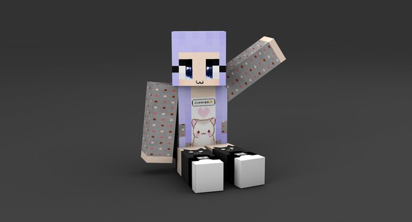 3D minecraft girl 2 rigged model - TurboSquid 1534444