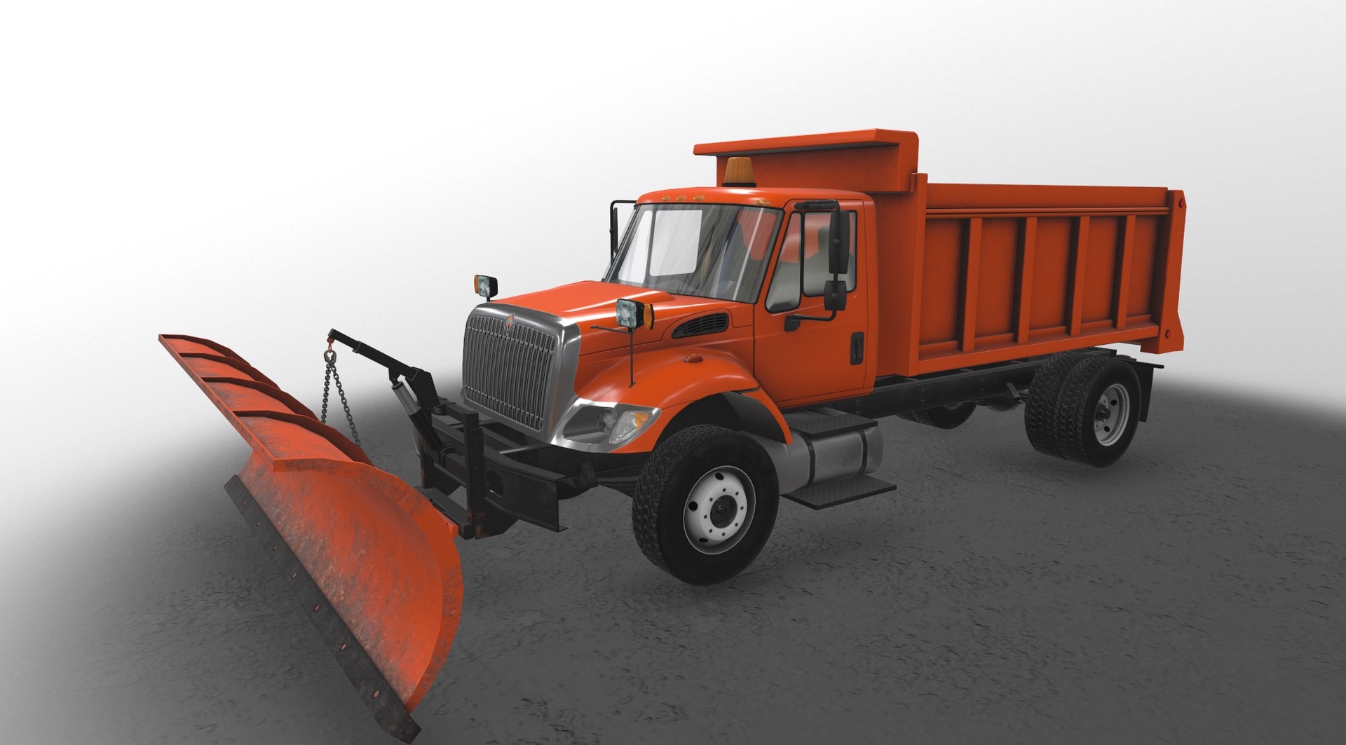 3D snow plow truck international model - TurboSquid 1534483