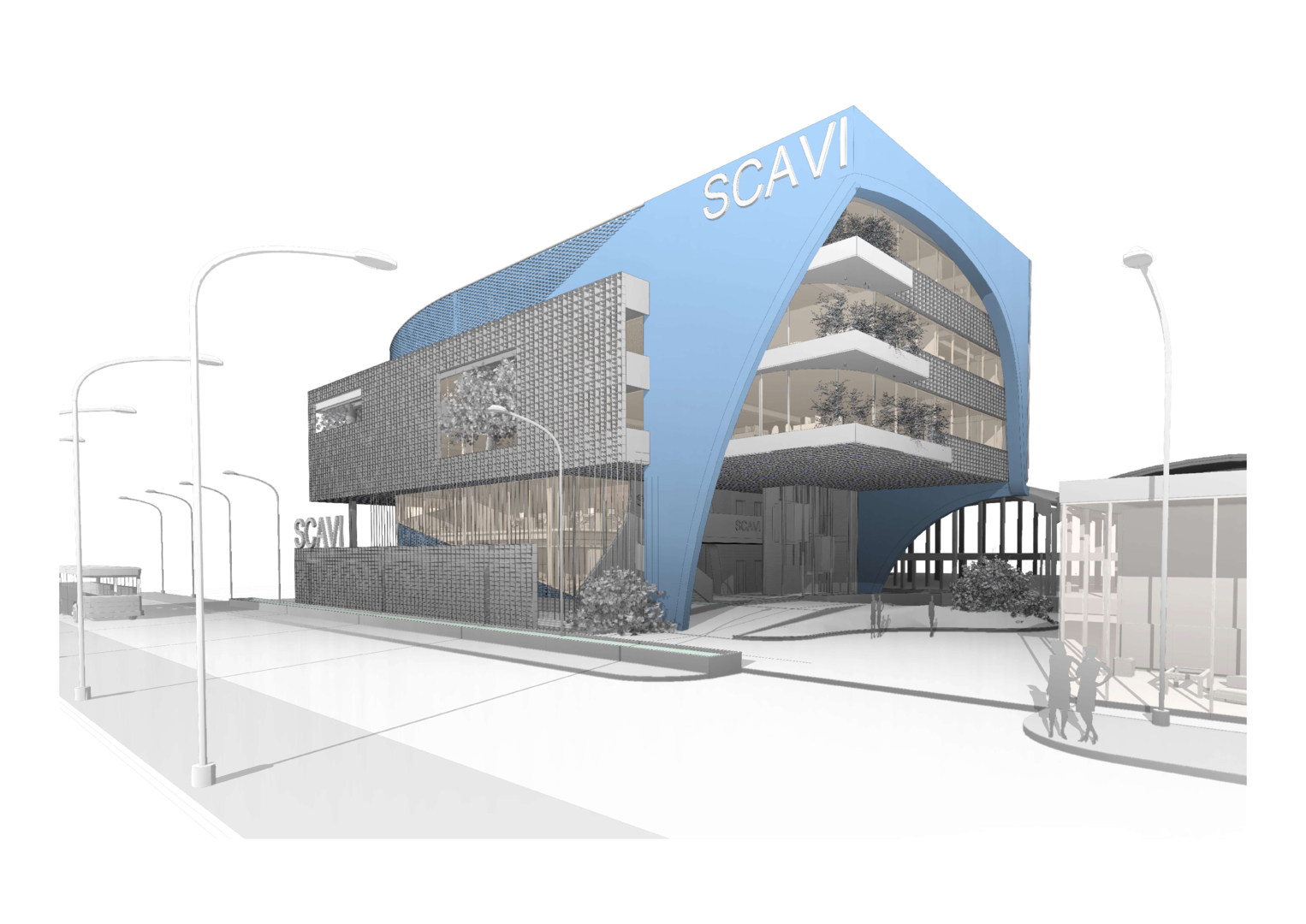 modelo 3d Modelo de Revit de edificio de oficinas - TurboSquid 1534623