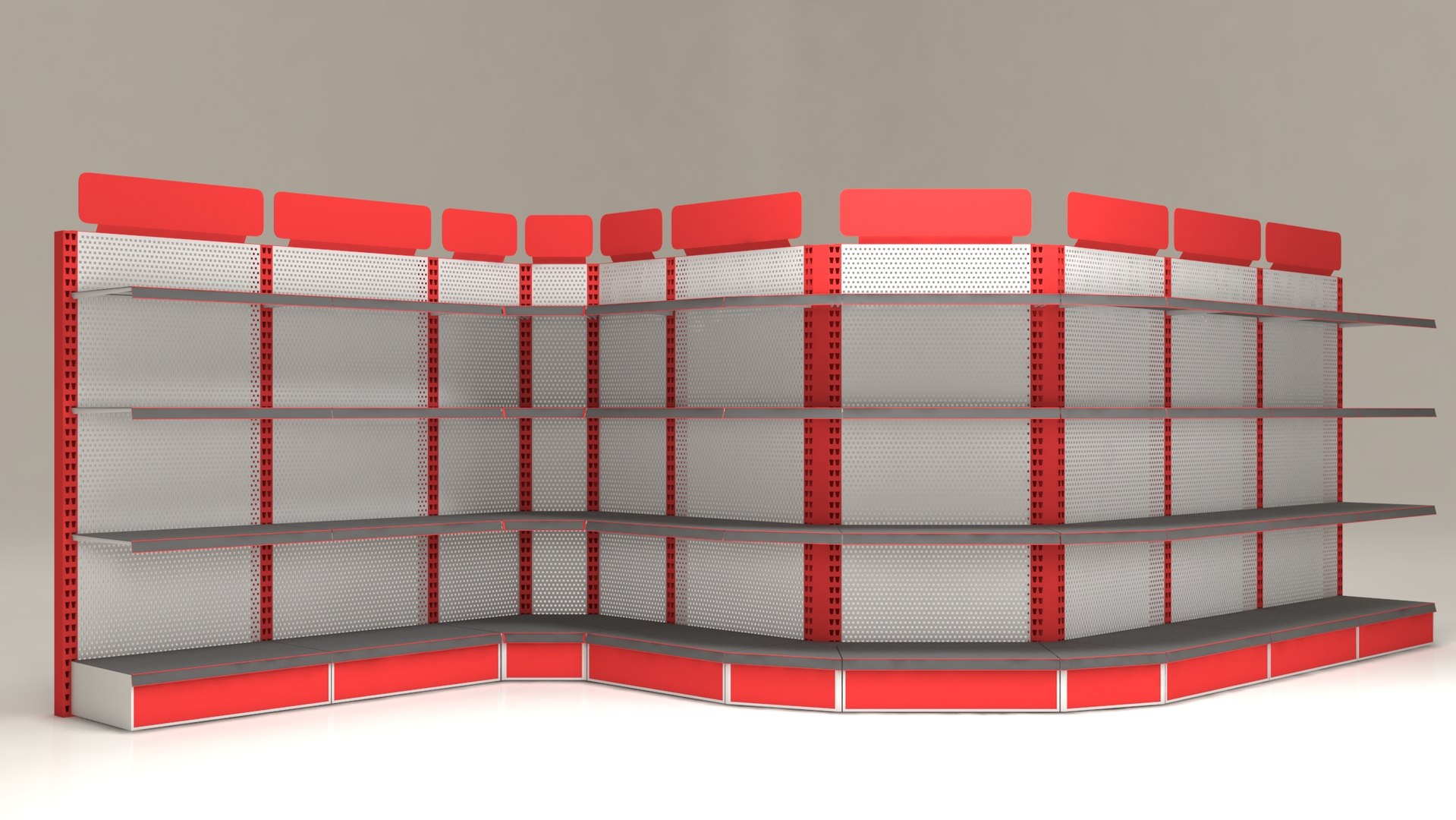 Shelves markets 3D model - TurboSquid 1534631