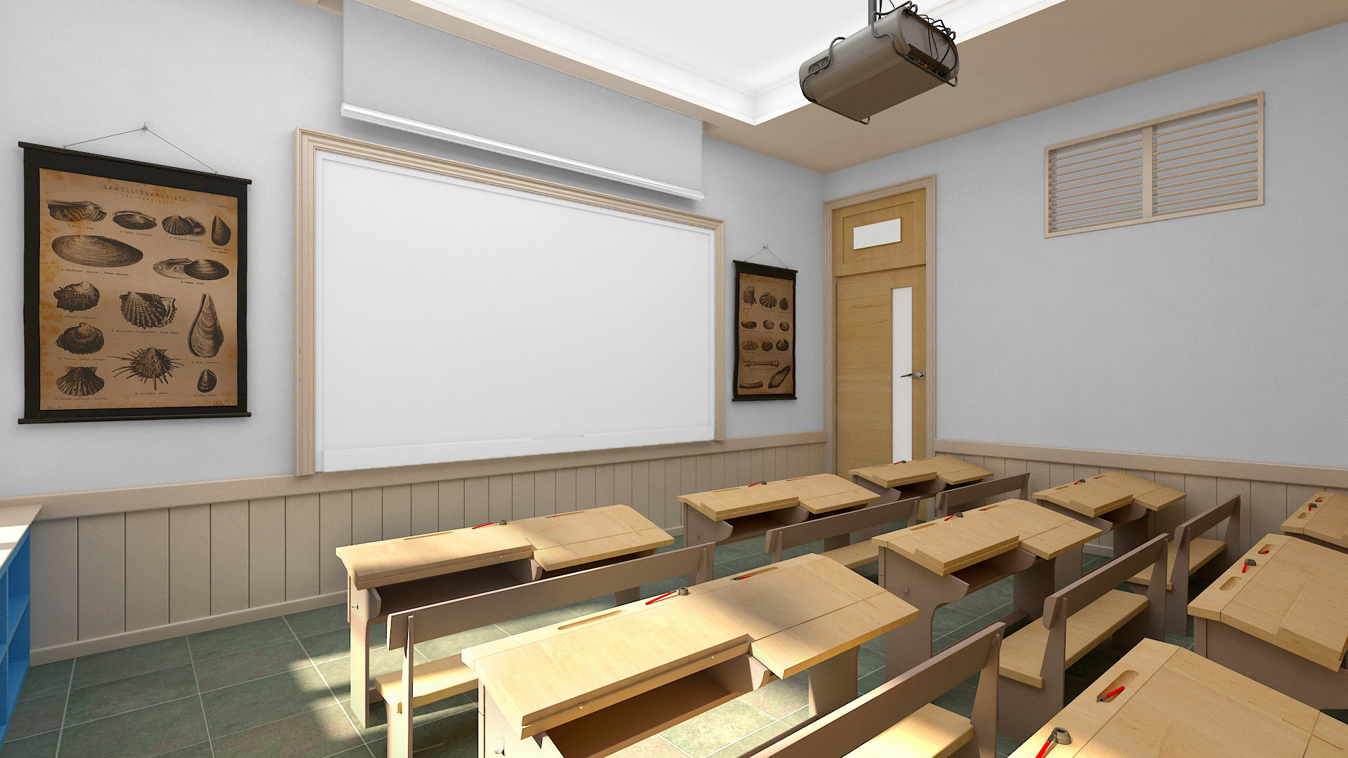 3D classroom class room model - TurboSquid 1534735