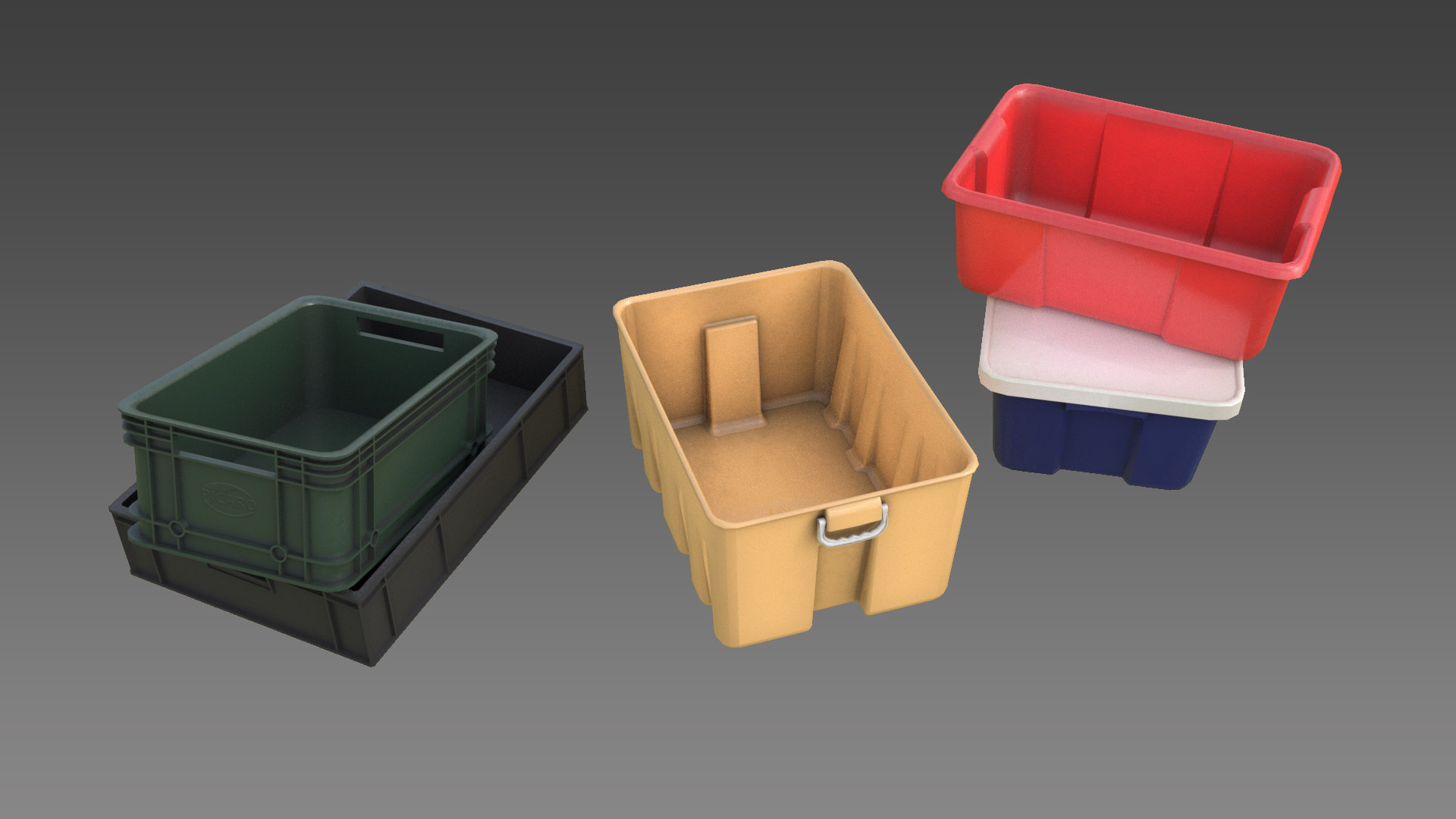 3D plastic storage boxes - TurboSquid 1534783