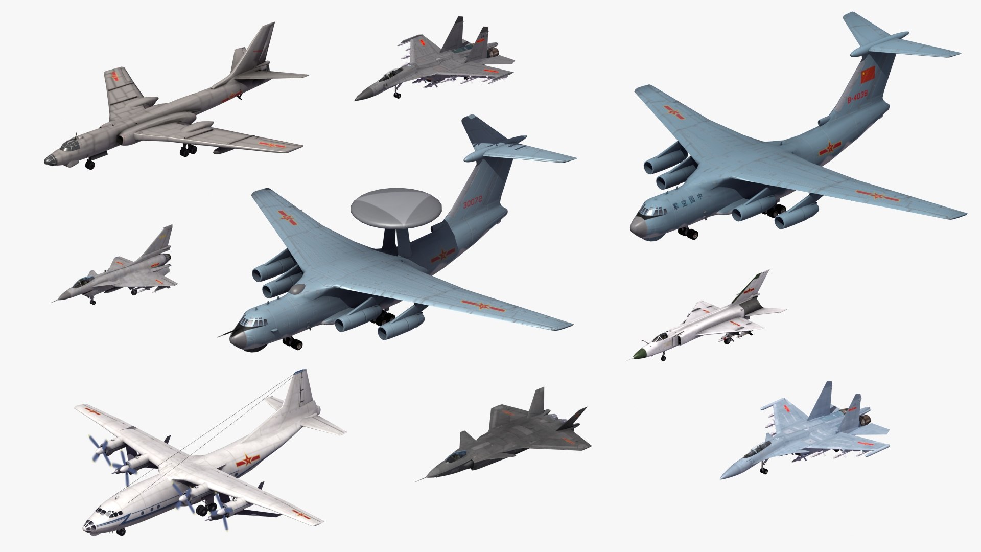 Chinese military aircraft air model - TurboSquid 1534840