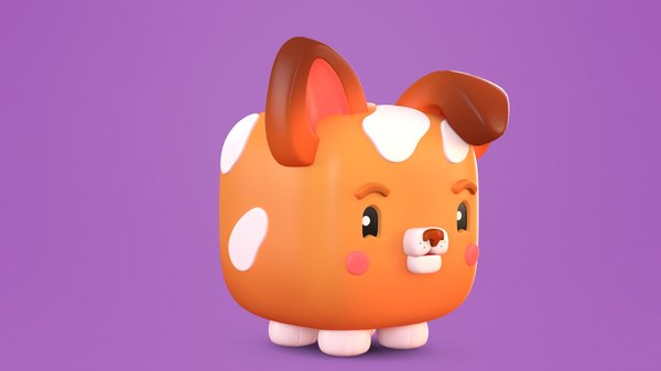 Cute cartoon dog 3D - TurboSquid 1535162