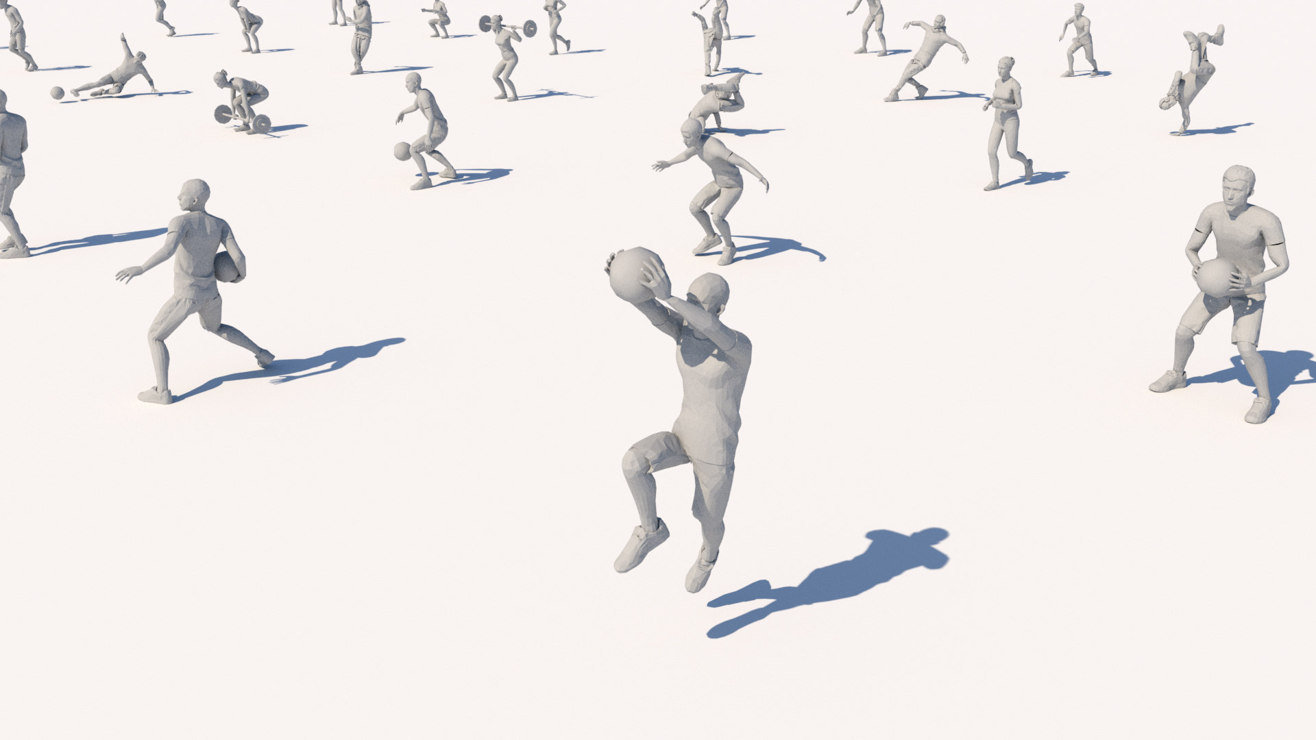 3D people doing sports model - TurboSquid 1535340