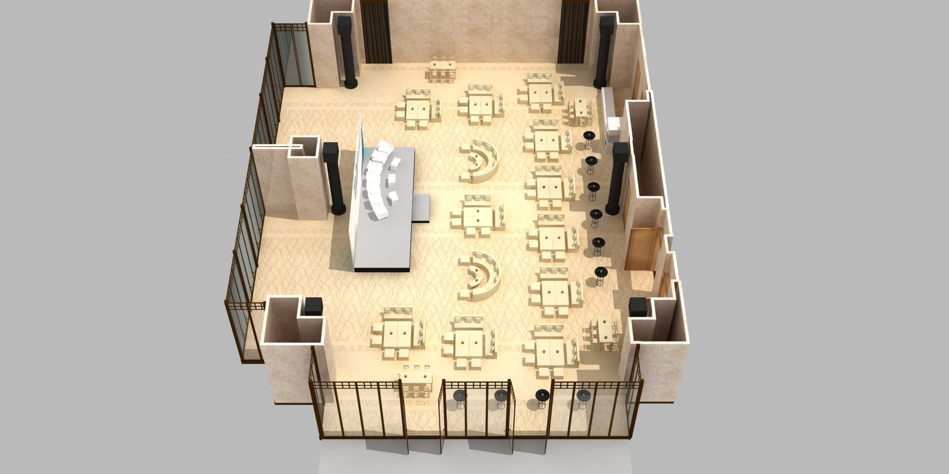 Meeting stage seating arrangement 3D model - TurboSquid 1535354