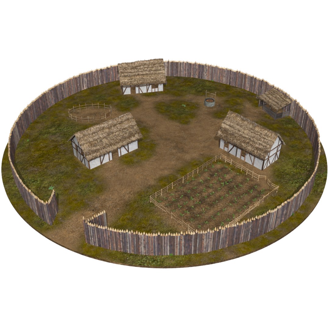 Wooden fort 3D model - TurboSquid 1535429